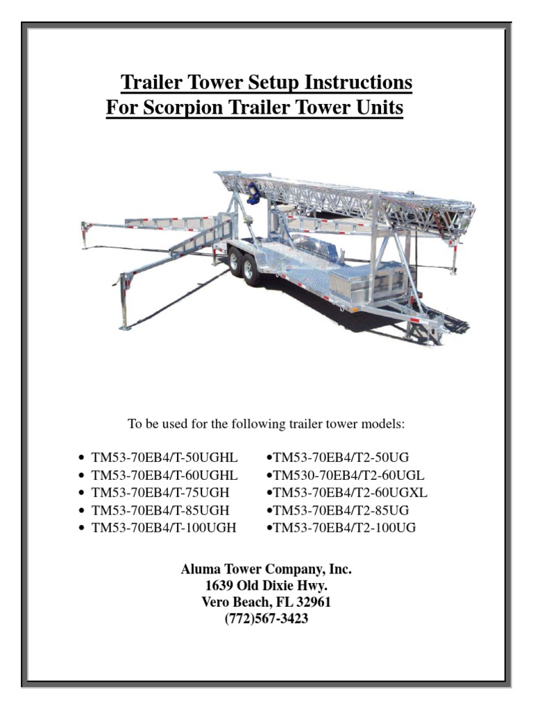 Trailer Tower Setup Ins-Scorpion | PDF