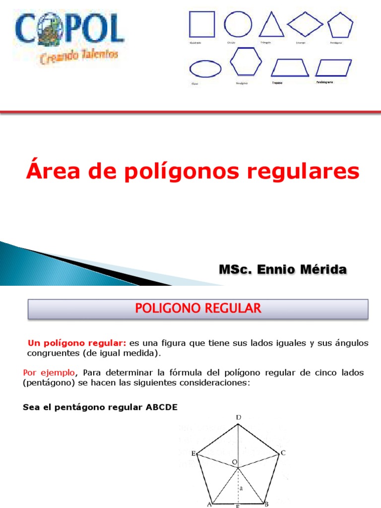 Cálculo de áreas en polígonos regulares | PDF