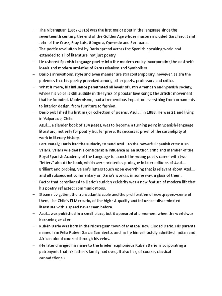 Ruben Dario | PDF | Poetry