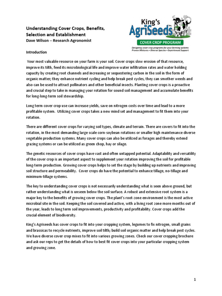 Understanding Cover Crops | PDF