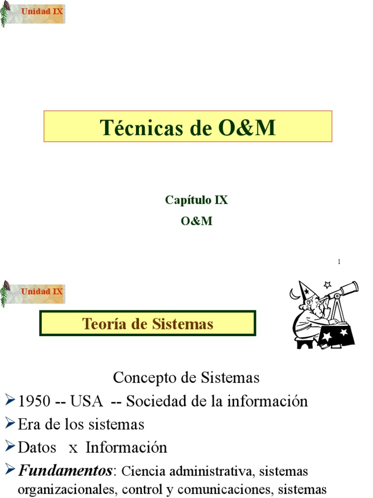 2022 OyM - Uni 09. Técnicas de OyM | PDF