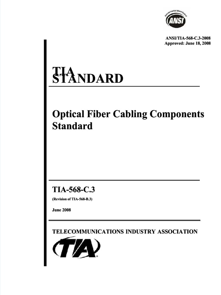 Tia 568-C.3 | PDF | Intellectual Property | Optical Fiber
