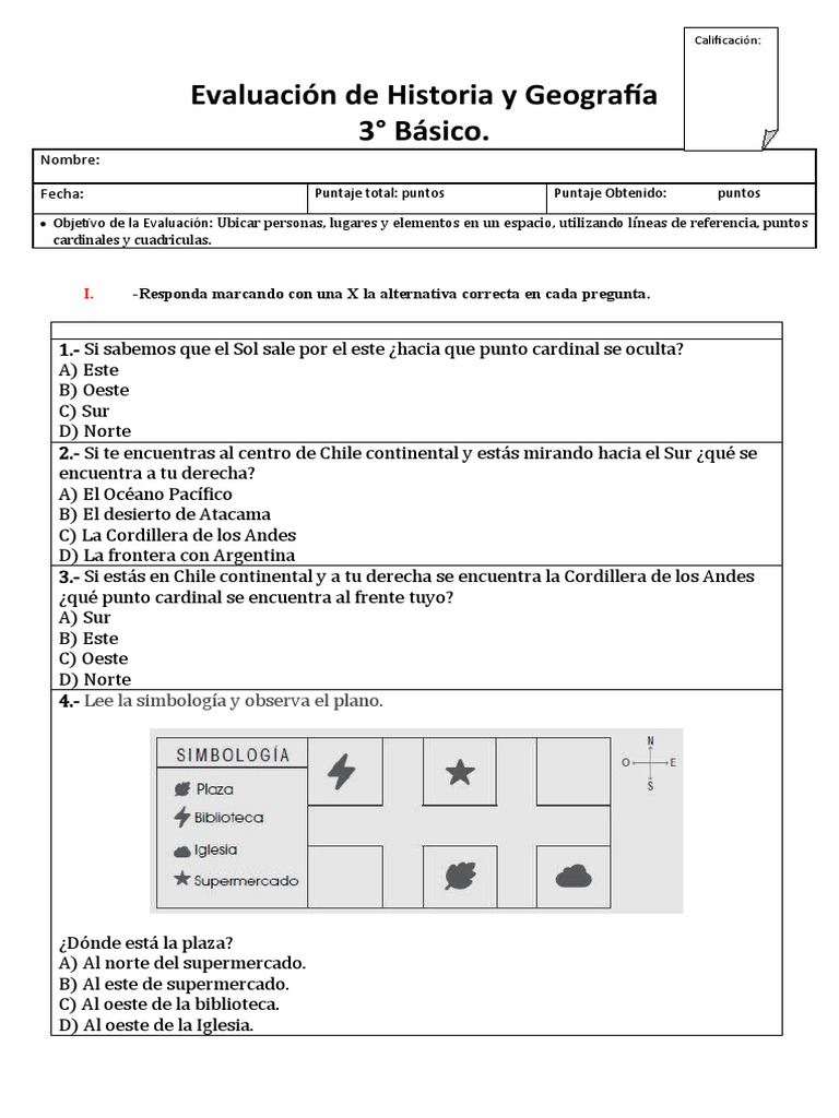 Evaluación de Historia y Geografía 3° 2022 | PDF