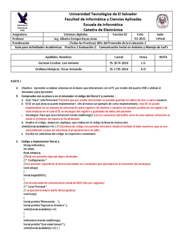 Guialab2 Eva2 Cidi02 | PDF | Arduino | Informática