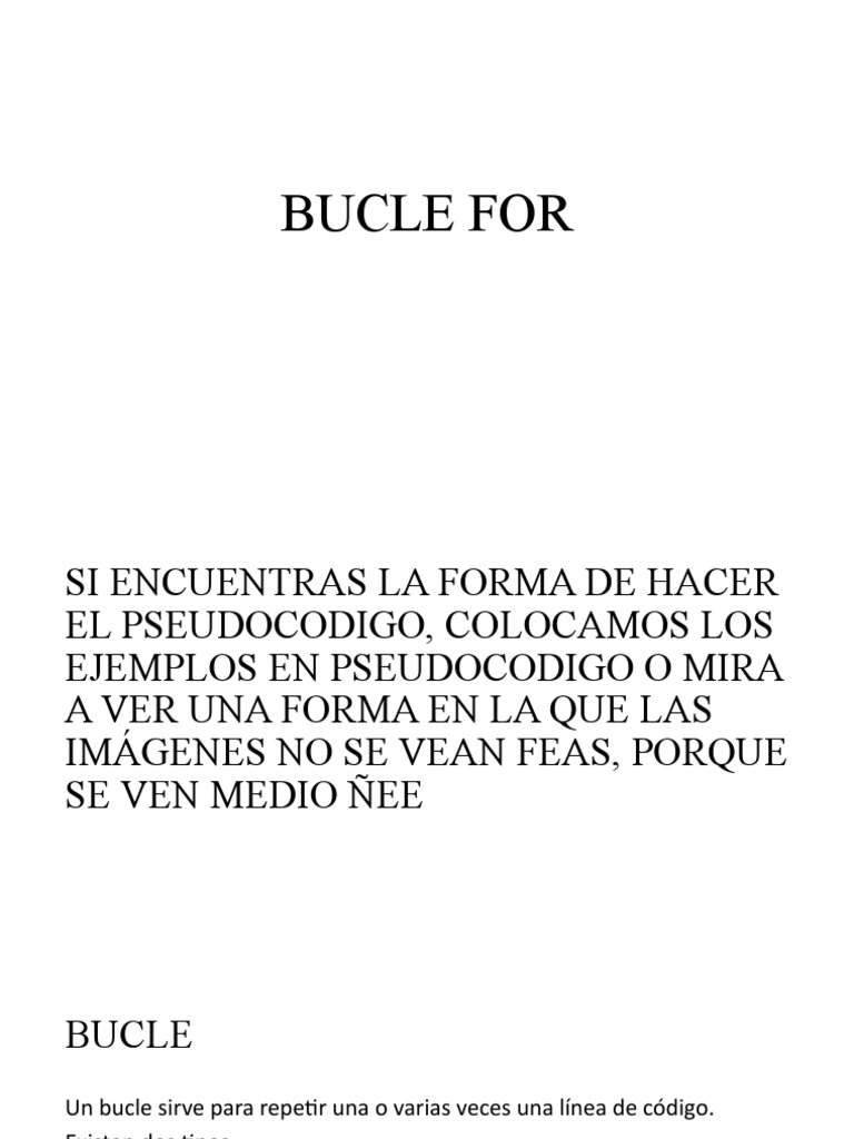 Bucle For | PDF