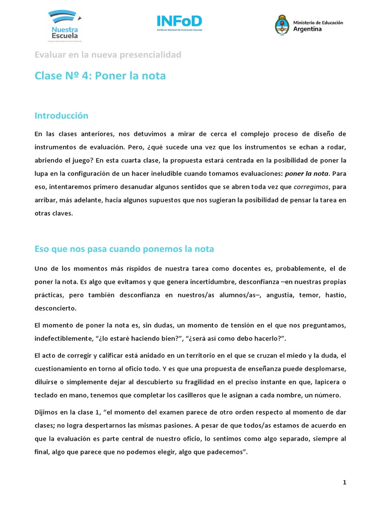 185 Clase4 | PDF | Evaluación | Aprendizaje