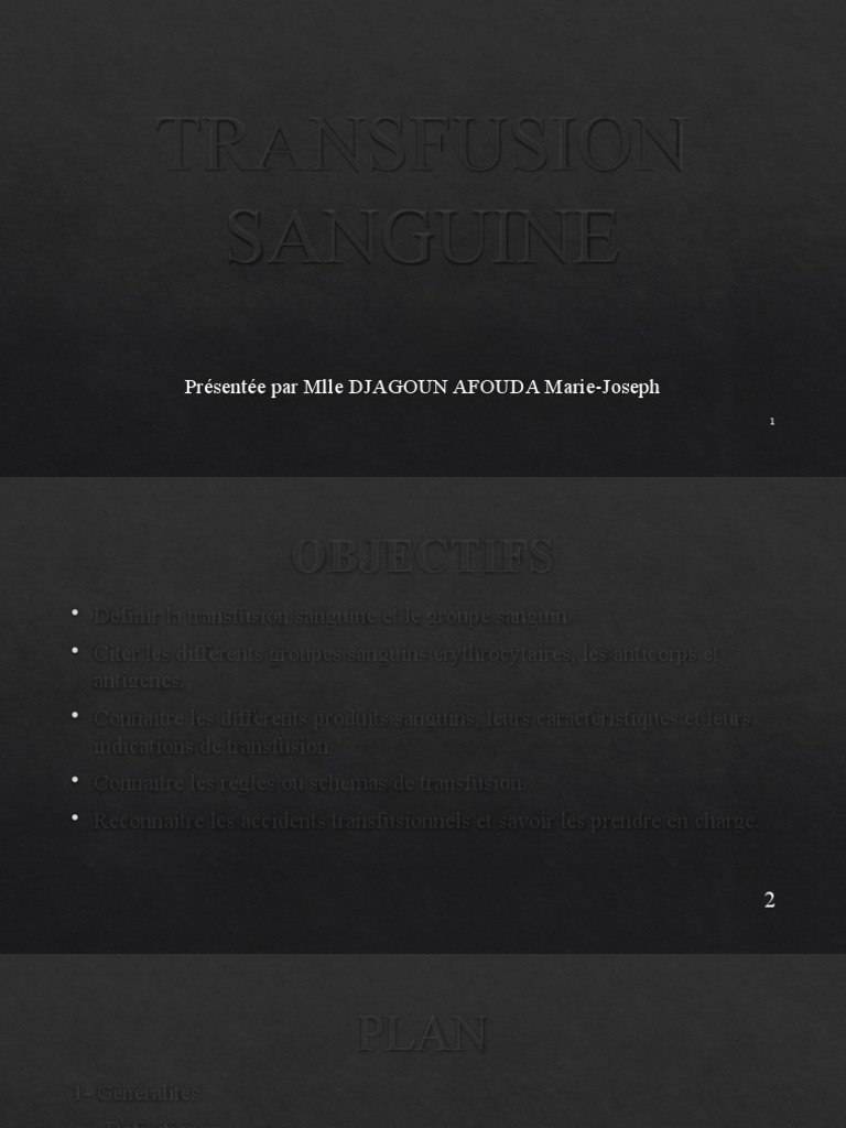 Transfusion Sanguine | PDF | Transfusion sanguine | Groupe sanguin