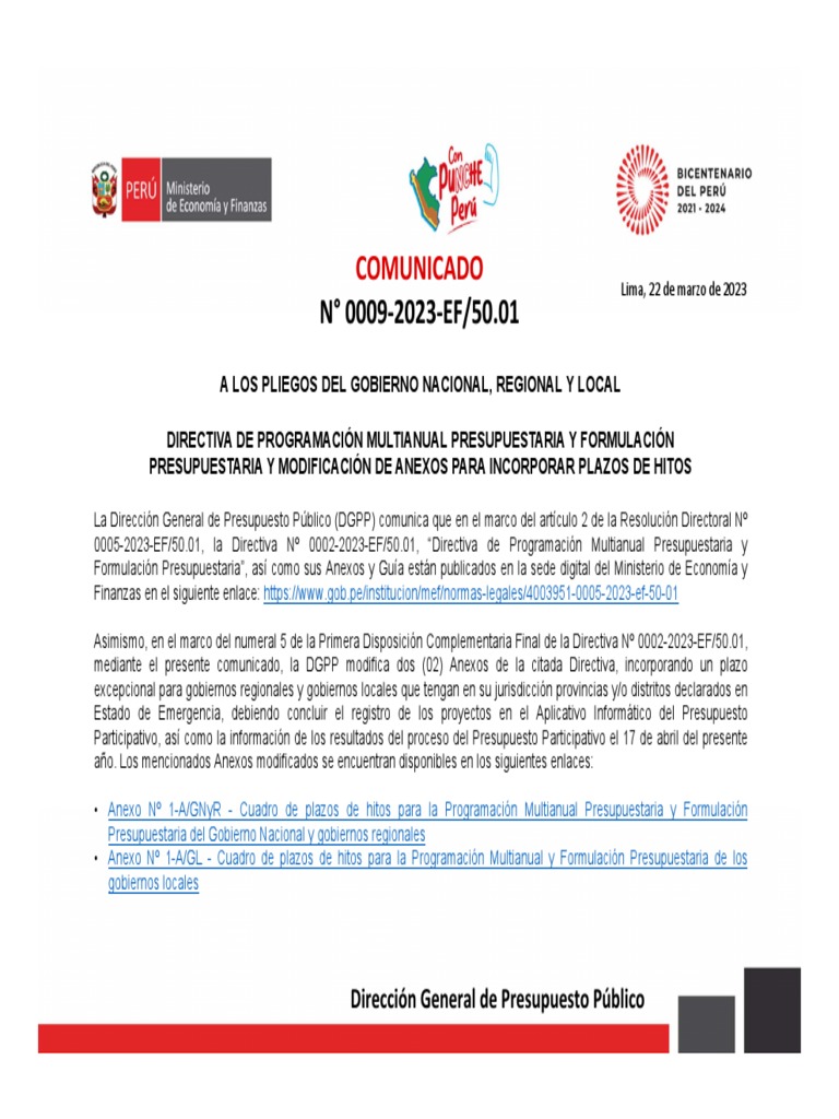 Comunicado 0009 2023EF5001 | PDF