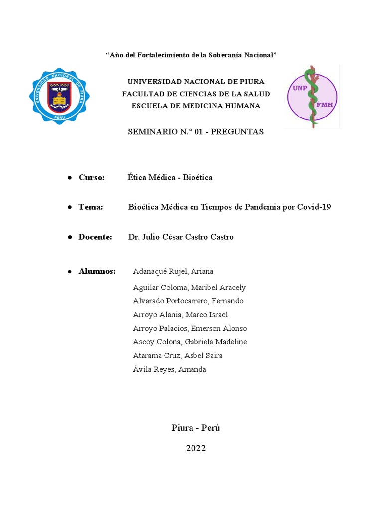 Preguntas - Bioetica DR Castro | PDF | Medicina | Etica Aplicada