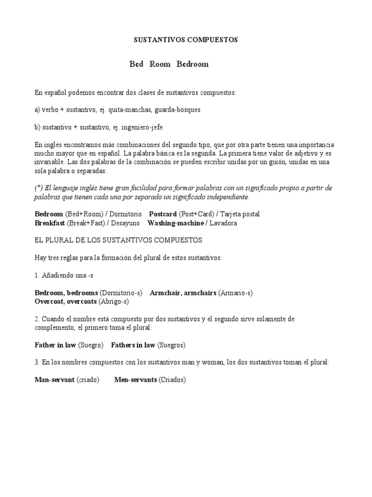 Sustantivos Compuestos | PDF
