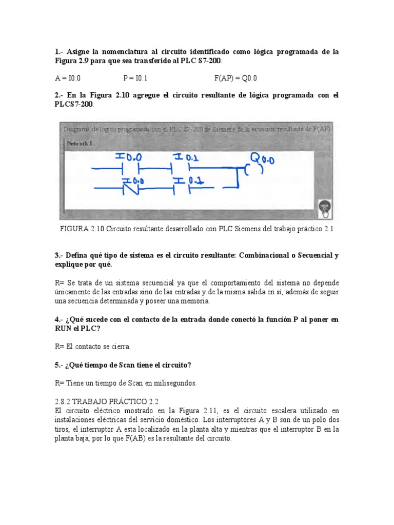 Circuitos Lógicos y PLC en Automatización | PDF | Electricidad ...