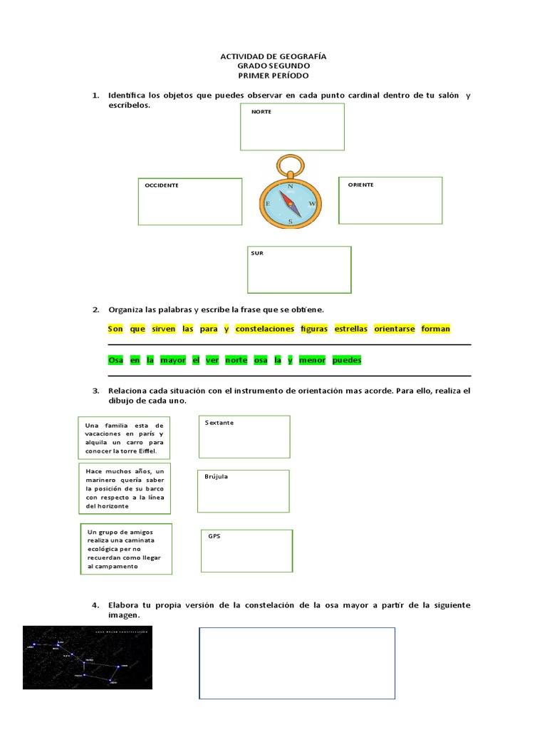 Actividad de Geografía | PDF
