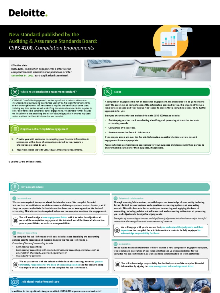 Client Guide To CSRS 4200 Compilation Engagement | PDF