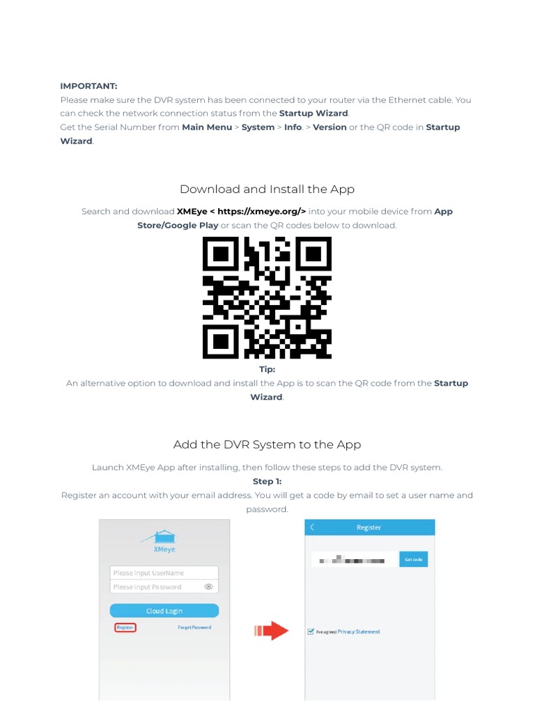 Xmeye App Manual | PDF