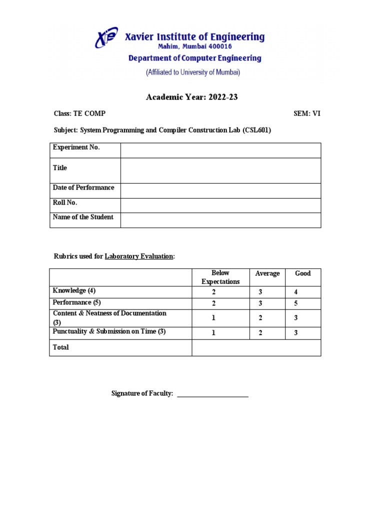System Programming Lab Evaluation 2022-23 | PDF
