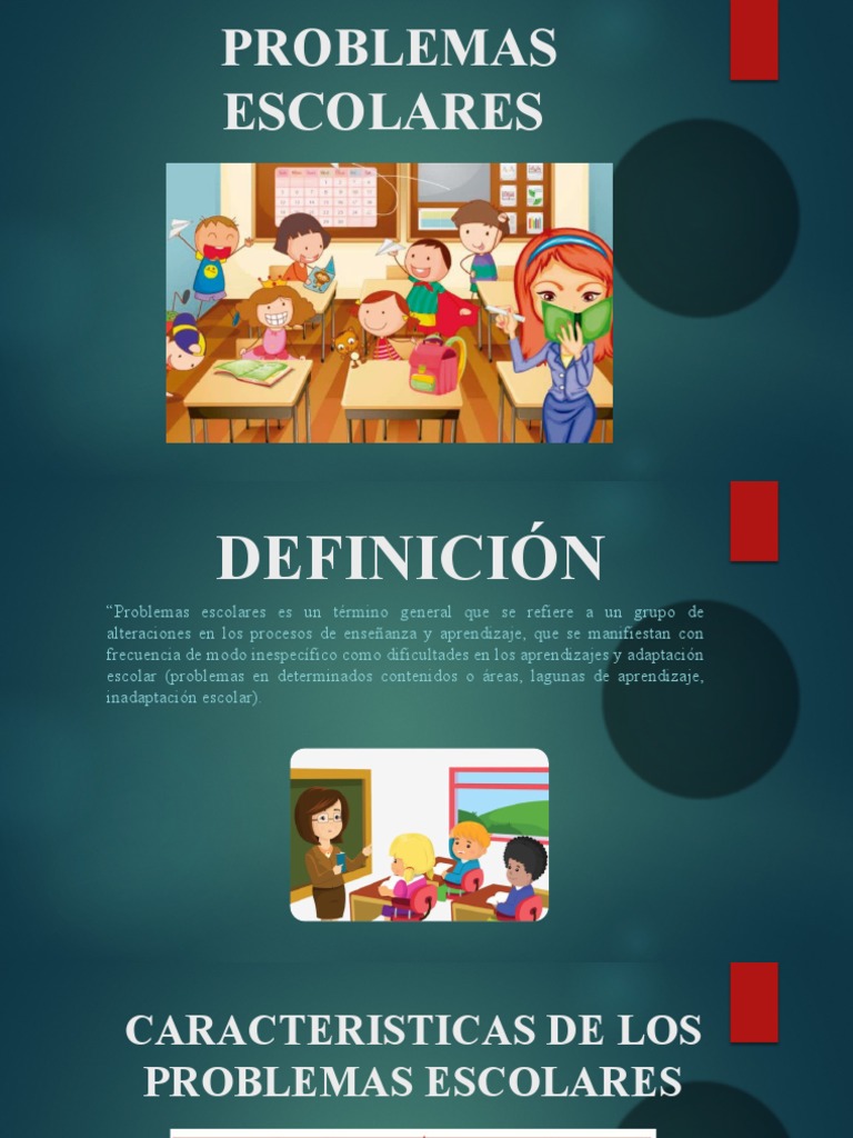 Problemas Escolares | PDF | Aprendizaje | Enseñando