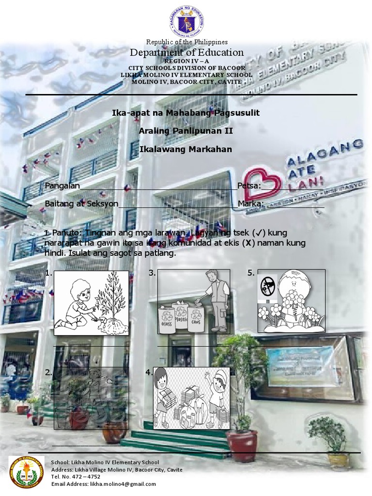 GRADE 2-AP-4th LONG TEST | PDF