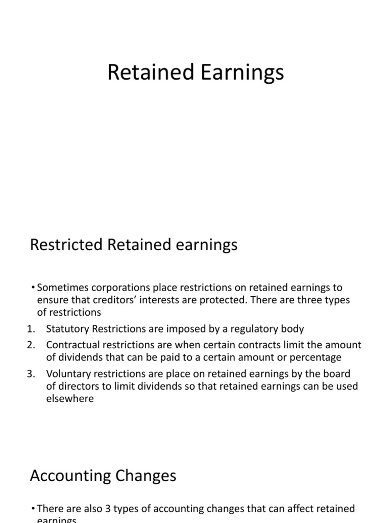 Unit 3 Lesson 5 - Retained Earnings | PDF | Finance & Money Management