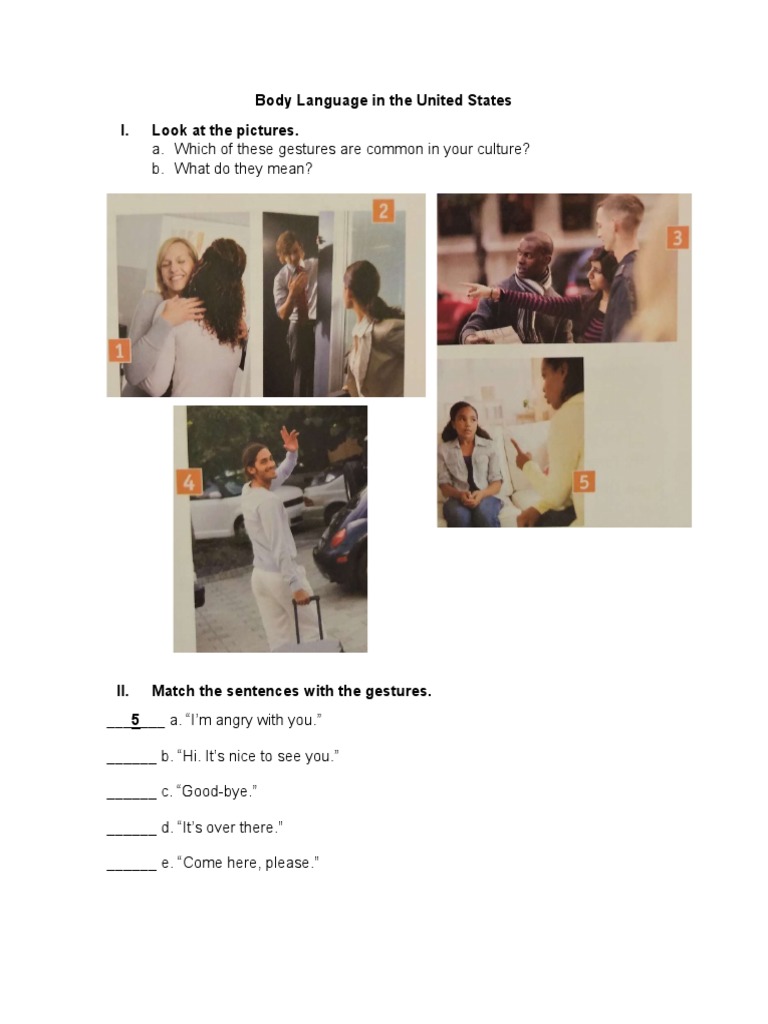 Body Language in The United States | PDF | Body Language | Human ...