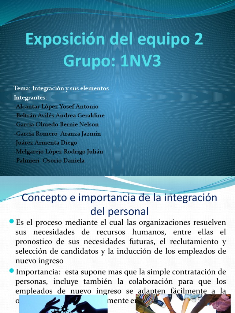 Exposición Del Equipo 2 (Integracion) | PDF