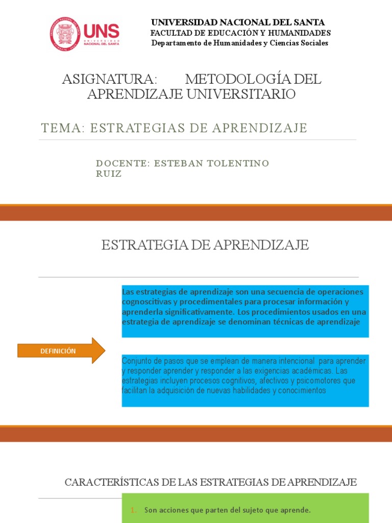 Estrategia de Aprendizaje | Descargar gratis PDF | Aprendizaje | Maestros