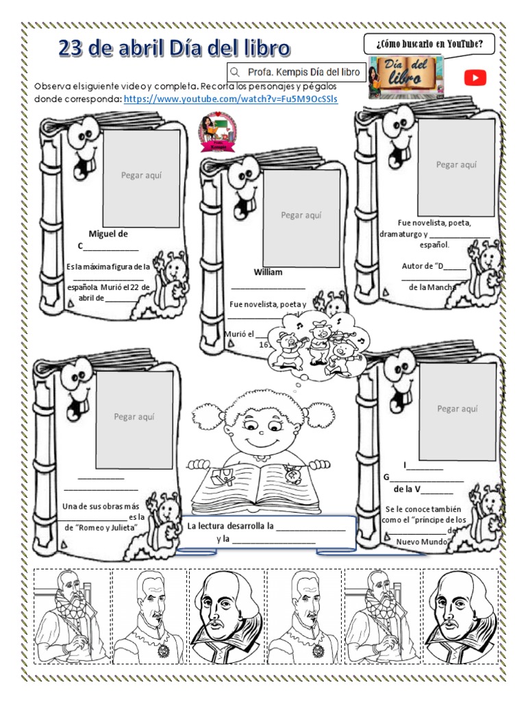 Actividades Día Del Libro - Profa. Kempis | PDF