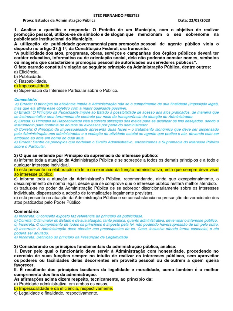 Prova 1º Trim 2023 - EAP - Corrigida e Com Comentários | PDF Prova 1º Trim 2023 - EAP - Corrigida e Com Comentários | PDF