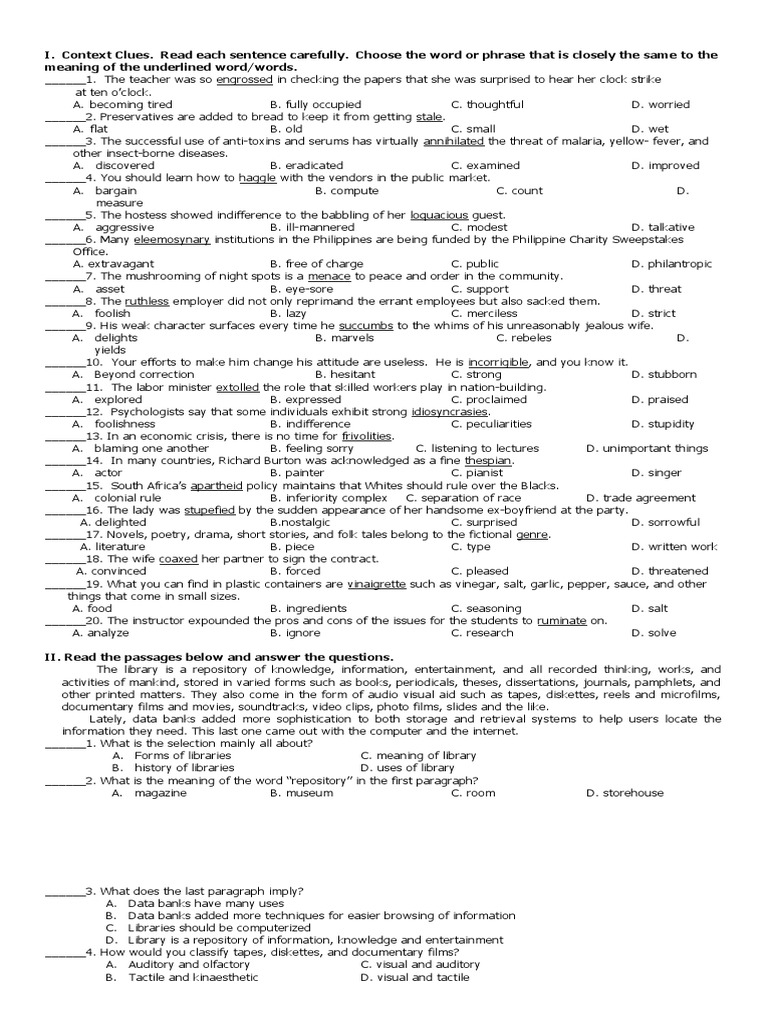 pre test post test TIP Module | PDF