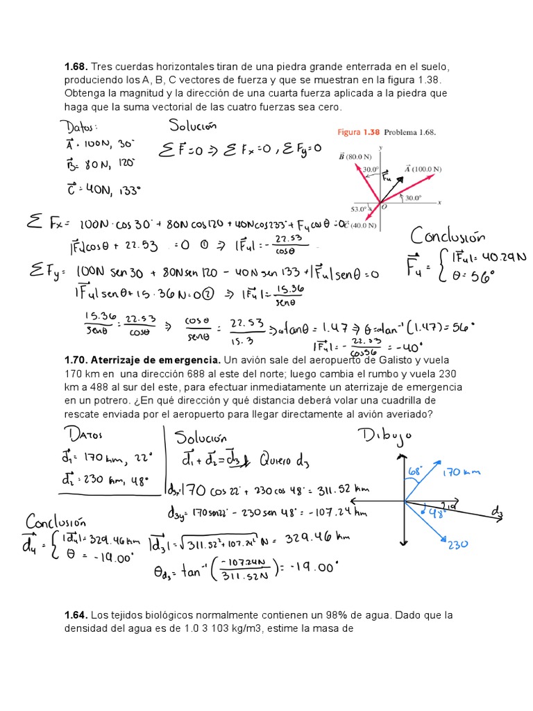 Fisica Universitaria Unidad 1 y 2 Problemas Resueltos | PDF