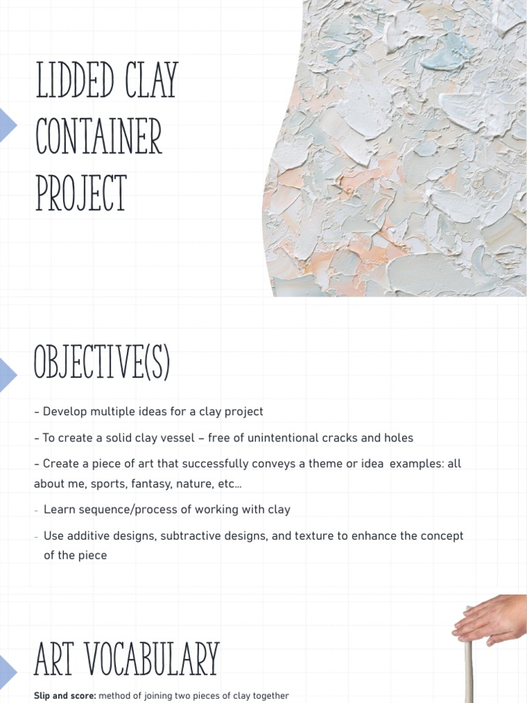 Lidded Clay Vessel Project Guide | PDF | Materials | Crafts