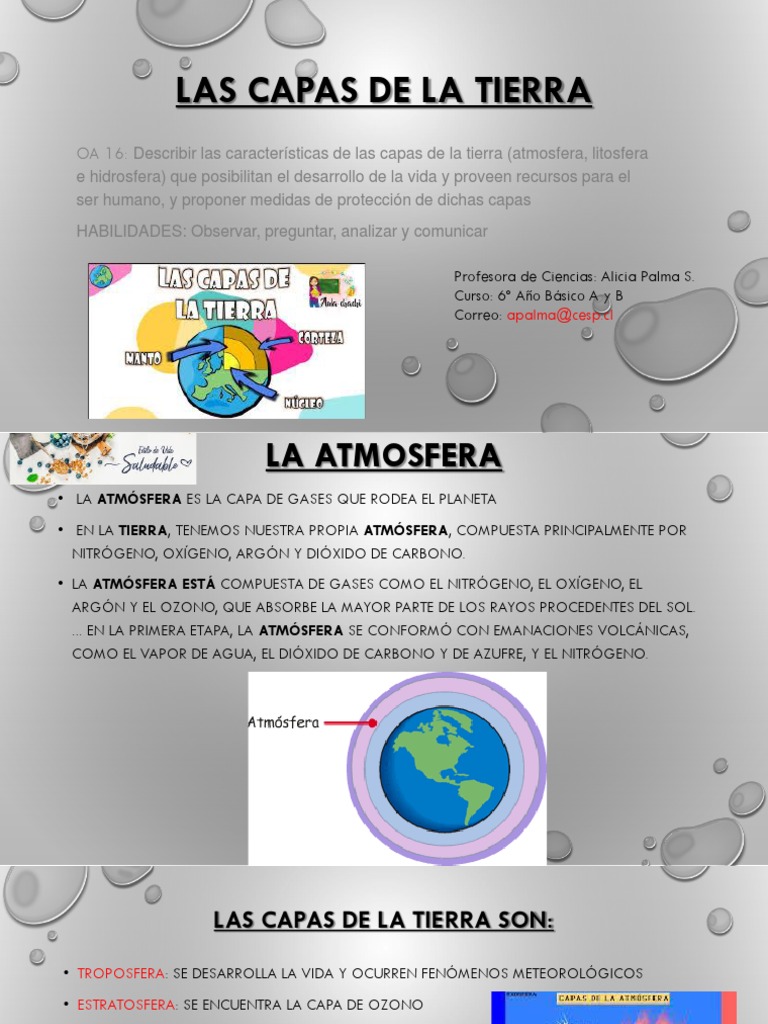 Las Capas de La Tierra PPT. 6º Basico A y B | PDF