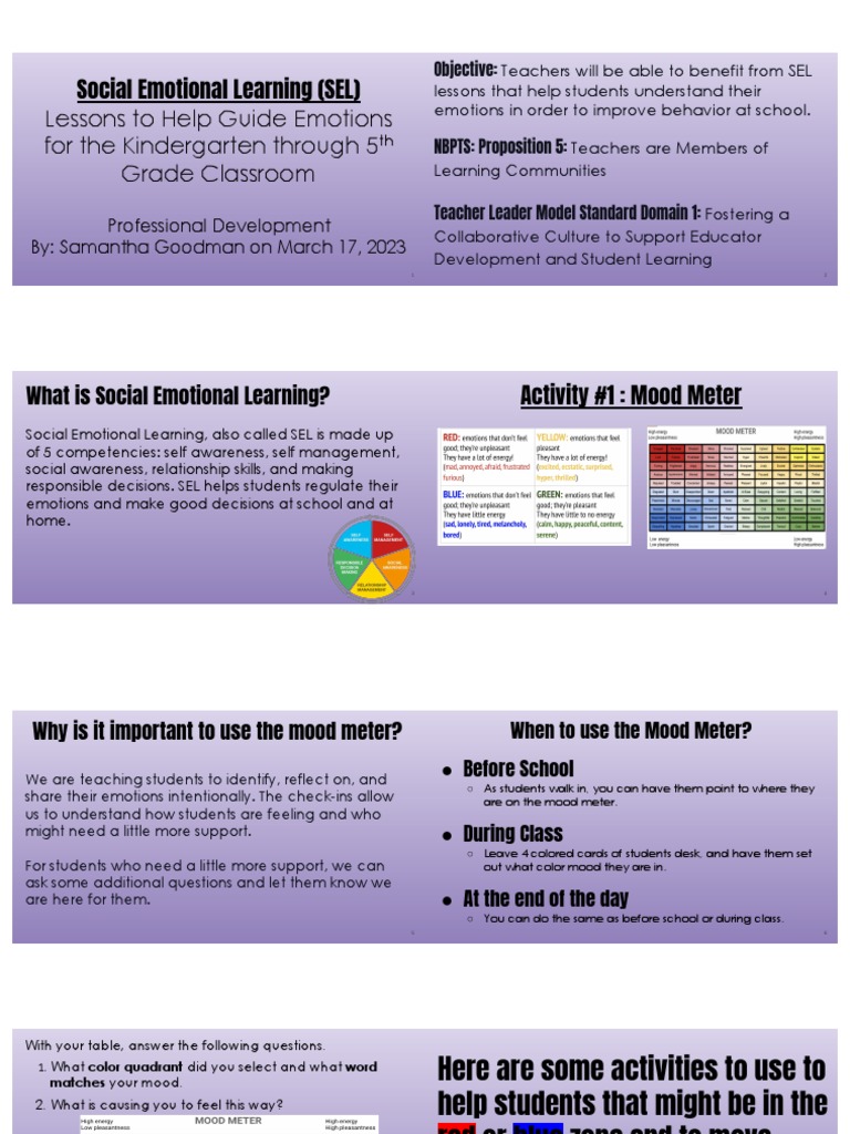 SEL Notes | PDF | Teachers | Cognitive Psychology