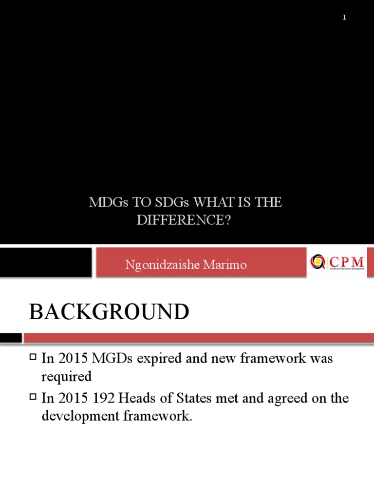 Handout 4 - From MDGs To SDGs What Is The Difference | PDF ...