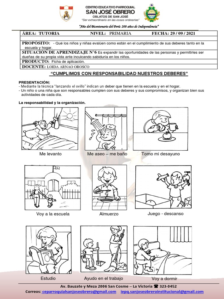 Ficha #6 Tutoría | PDF | Salud y bienestar