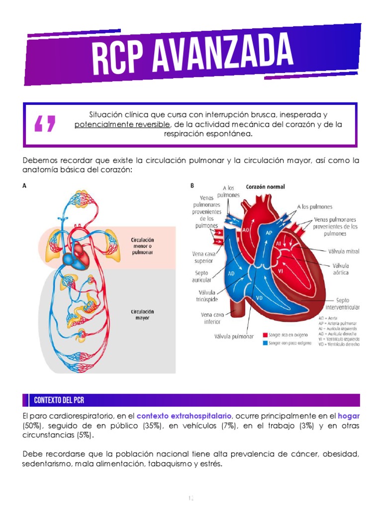RCP Avanzada: Contexto Del PCR | PDF | Reanimación cardiopulmonar ...