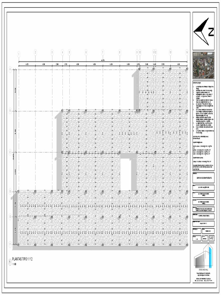 EDIFICIO HUAMANTLA - Plano - S-02 - PLANTAS TIPO 1 Y 2 | Descargar gratis PDF | Ingeniería de ...