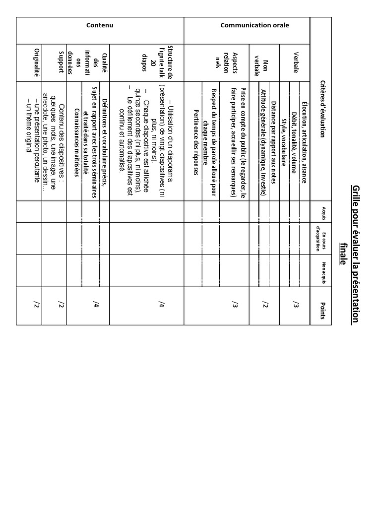 Grille Evaluation Expose-1 | PDF