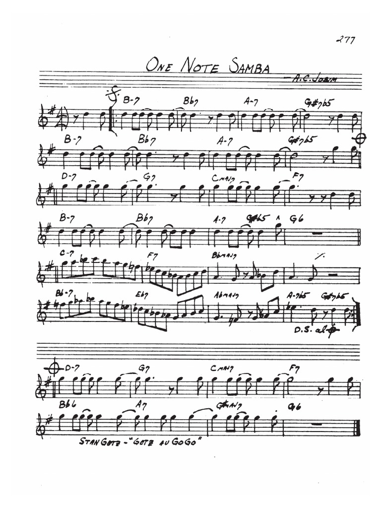 One Note Samba | PDF