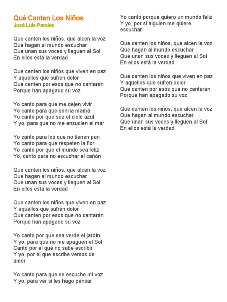 Que Canten los Niños del Mundo | PDF | Rosario | Oración