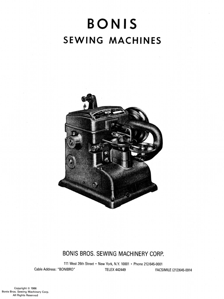 BONIS Sewing Machine | PDF