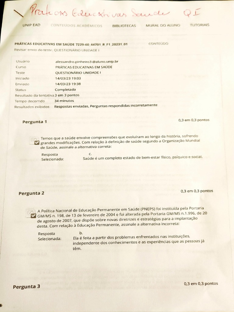 CCV - G: Pergunta 2 | PDF | Carreira e Crescimento | Ciências e Matemática