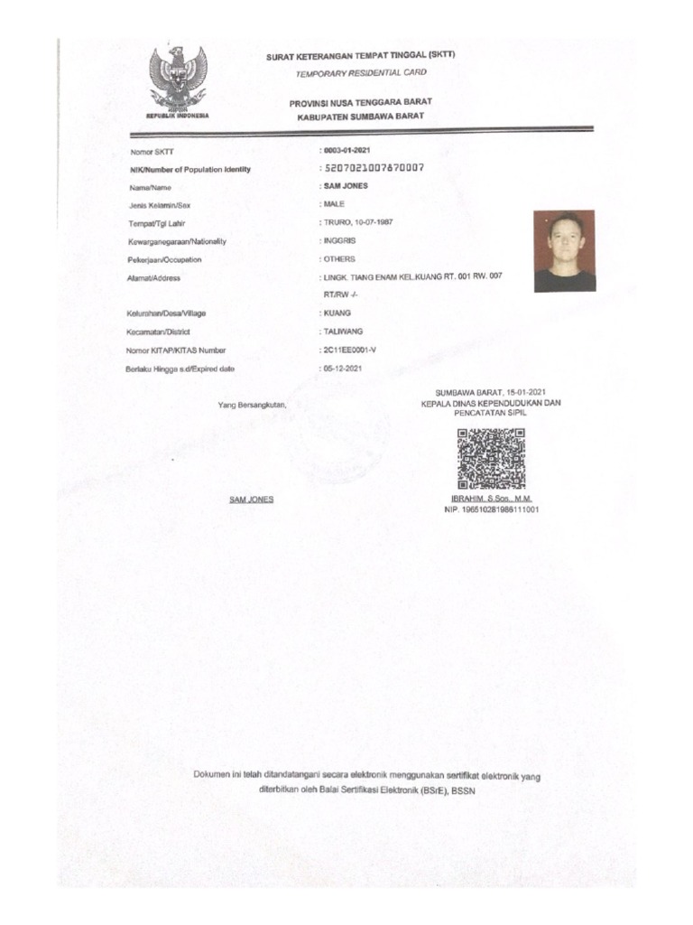 Surat Keterangan Tempat Tinggal (SKTT) - 230410 - 104854 | PDF