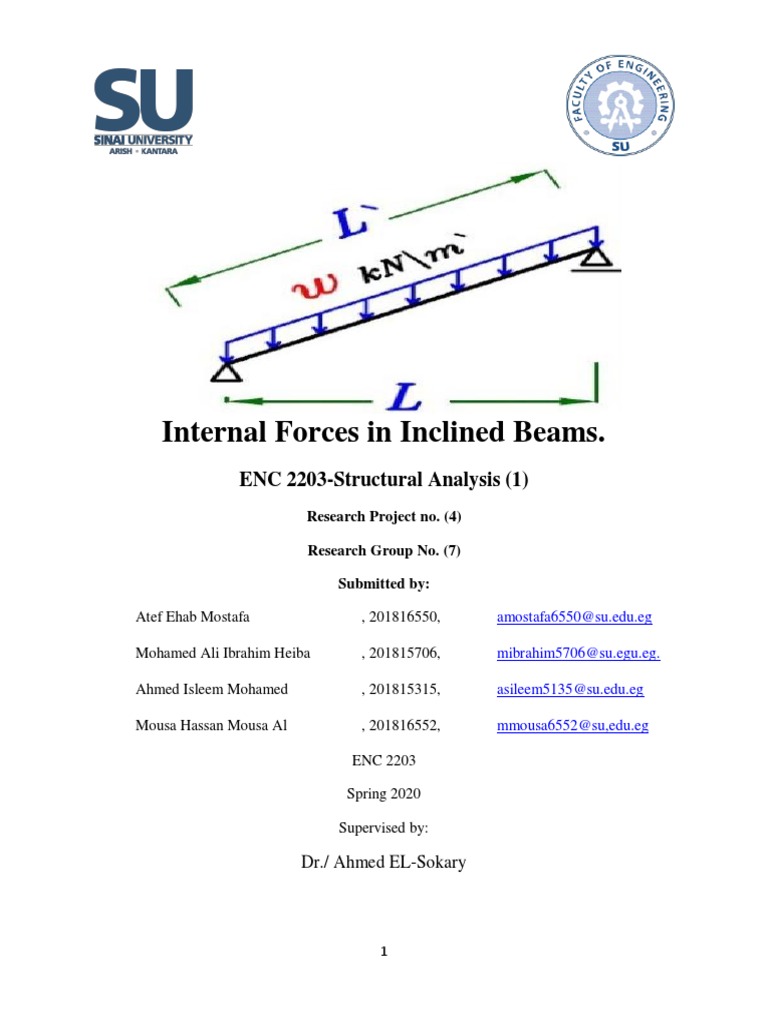 ENC 2203-Structural Analysis | PDF | Strength Of Materials | Beam (Structure)