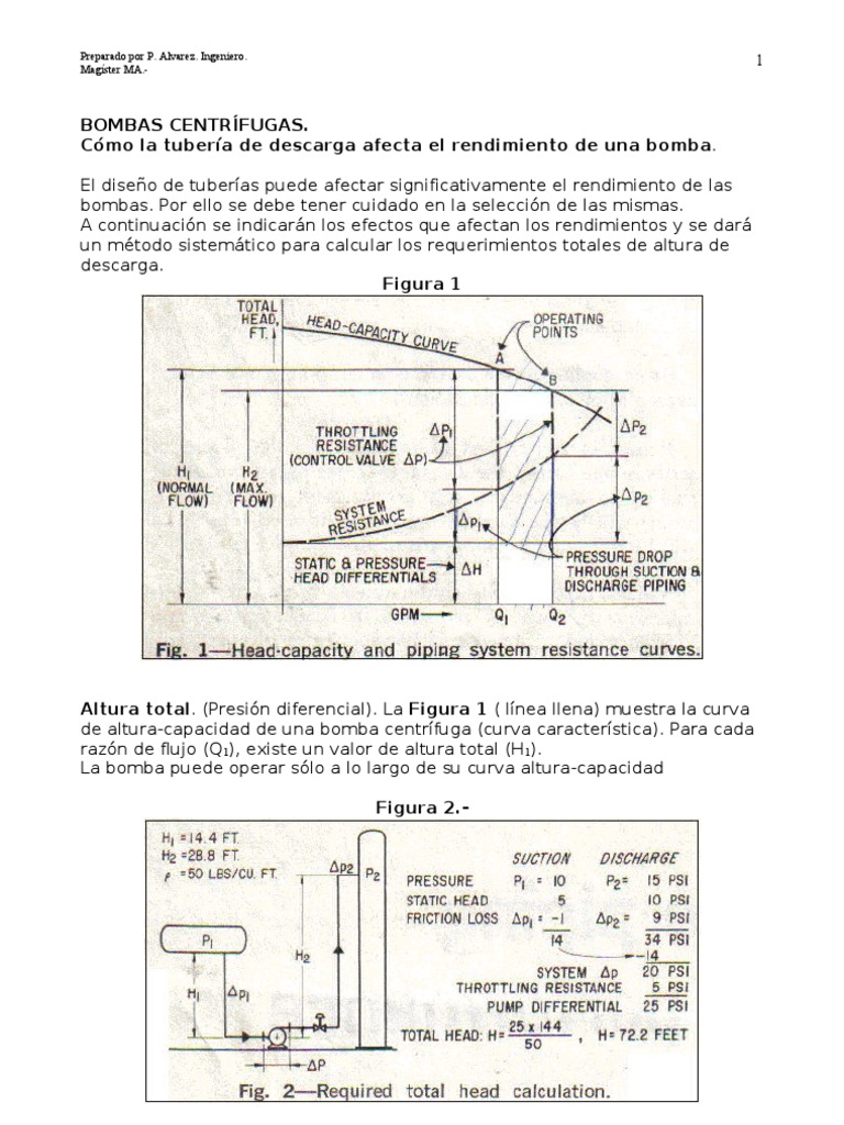 Impacto de Tuberías en Bombas Centrífugas | PDF | Bomba | Presión