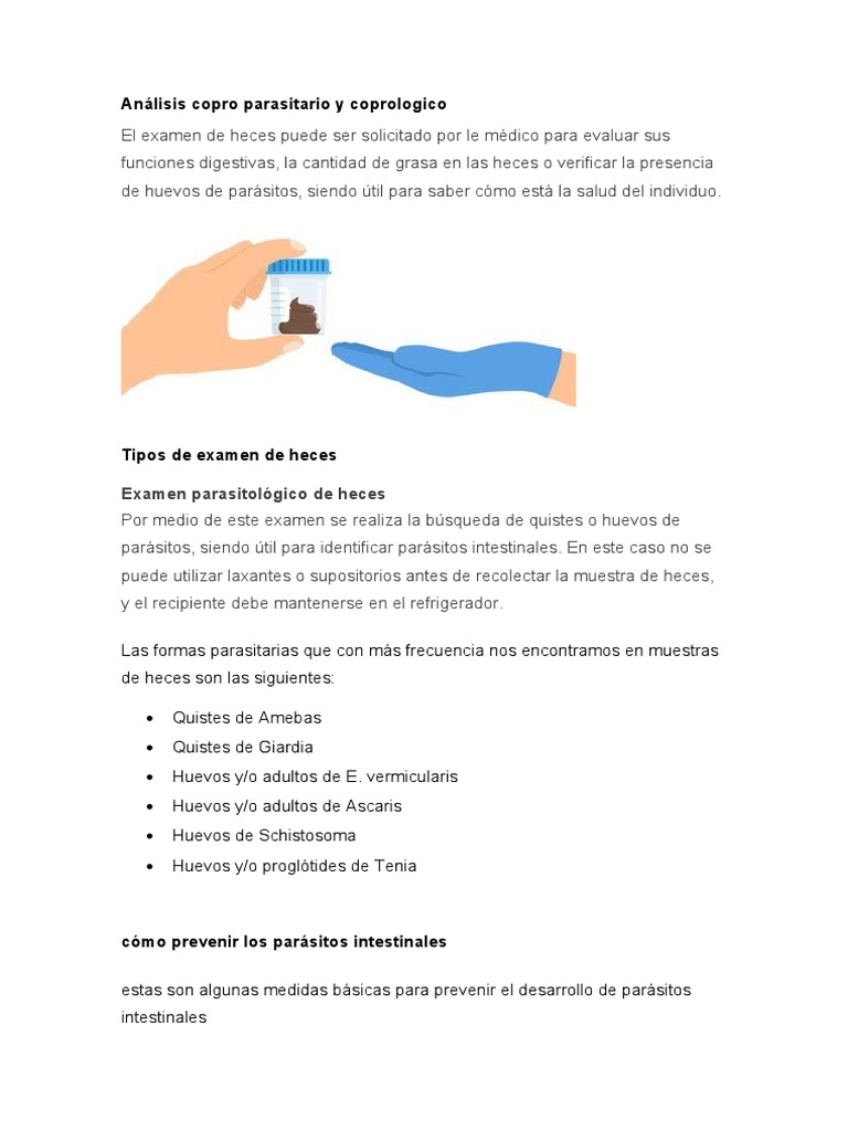 Análisis Copro Parasitario y Coprologico | PDF