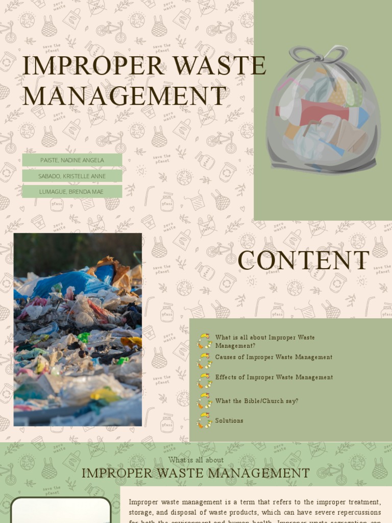 Improper Waste Management | PDF
