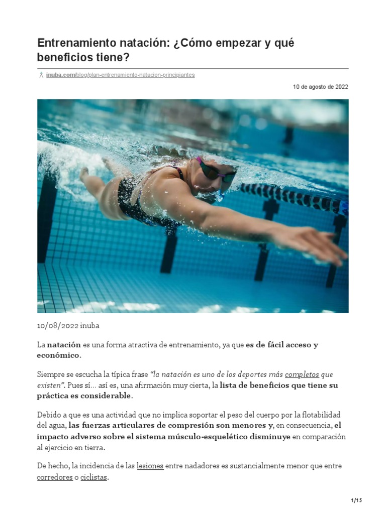 Guia Basica Natacion | PDF | Nadando | Mente