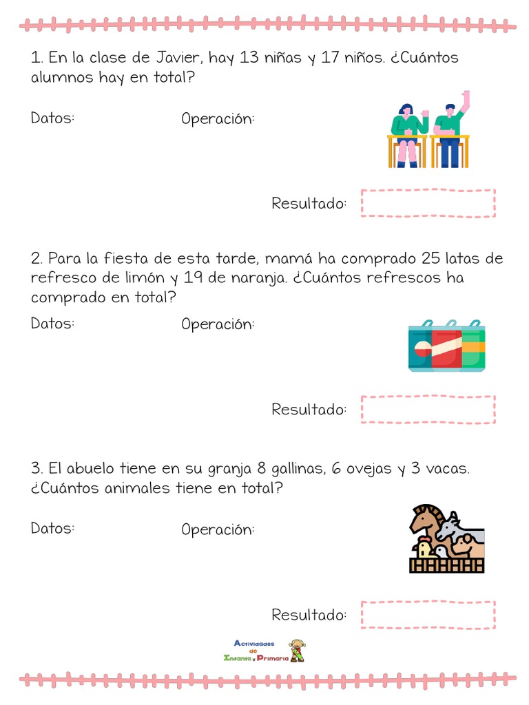Problemas de Sumas | PDF