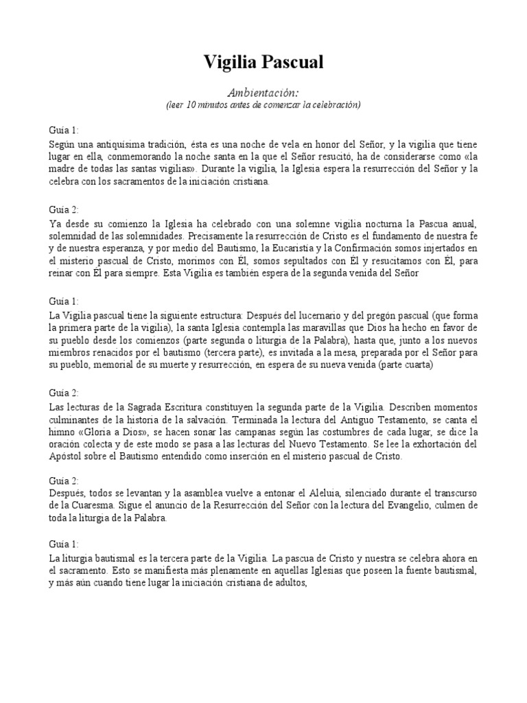 Vigilia Pascual | PDF
