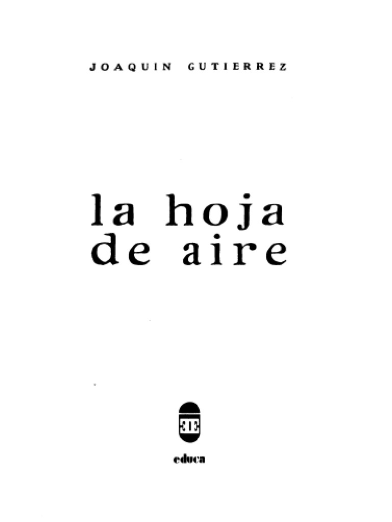Joaquin Gutierrez-La Hoja de Aire | PDF